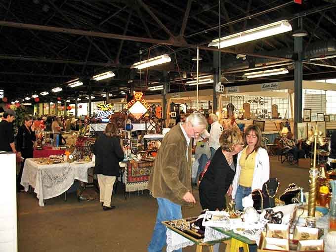 Royal Oak Antiques and Collectibles: The market's vast interior houses decades of American life, each table a museum exhibit waiting for its next curator.