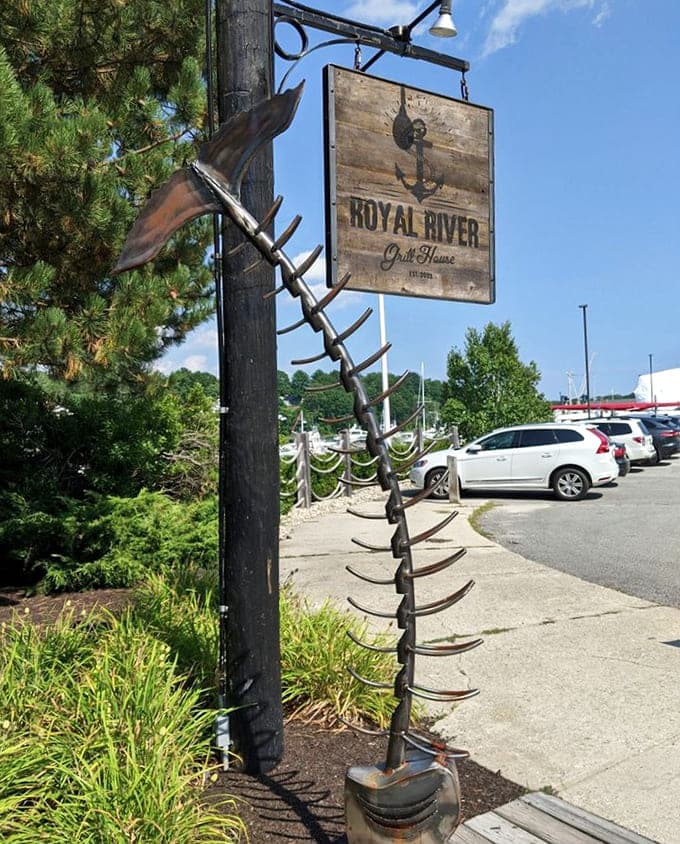 That artistic signage tells you immediately that this place takes pride in its identity, celebrating Maine's maritime heritage with style and confidence.