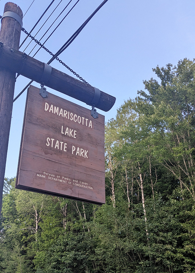More than just wood and paint – this sign marks the entrance to countless cherished Maine memories.
