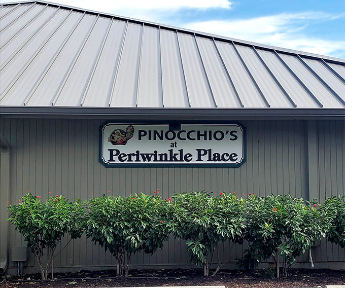 The understated Periwinkle Place signage belies the extraordinary frozen treasures waiting inside this Sanibel Island institution.