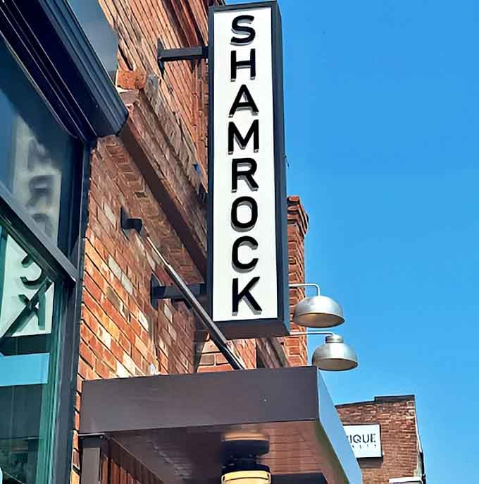 That vertical "SHAMROCK" sign isn't just identification&mdash;it's a beacon guiding hungry travelers to burger salvation.