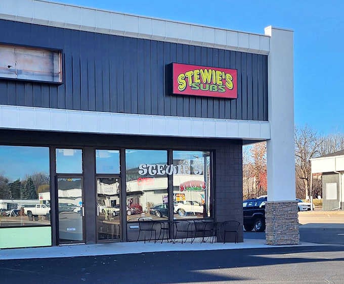 Even from the outside, Stewie's promises something special. That bright sign serves as a beacon for sandwich lovers throughout Minnesota who know what treasures await inside.