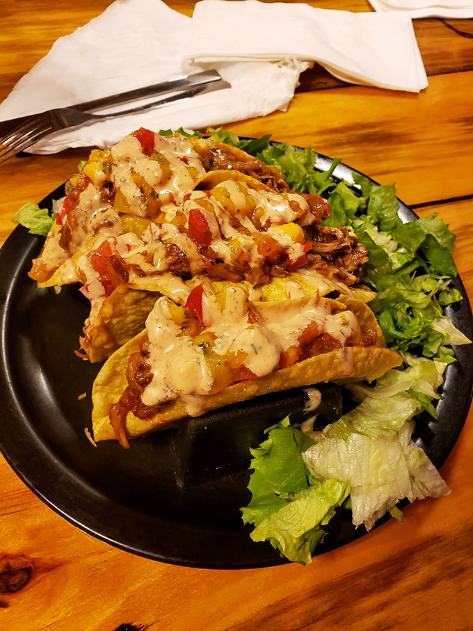 Taco Tuesday takes on new meaning with these loaded beauties – crisp shells cradling tender meat, fresh toppings, and house-made sauce.