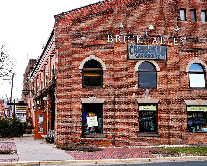 Brick Alley's weathered walls have witnessed over a century of commerce, now housing Caribbean flavors that the original builders could never have imagined.