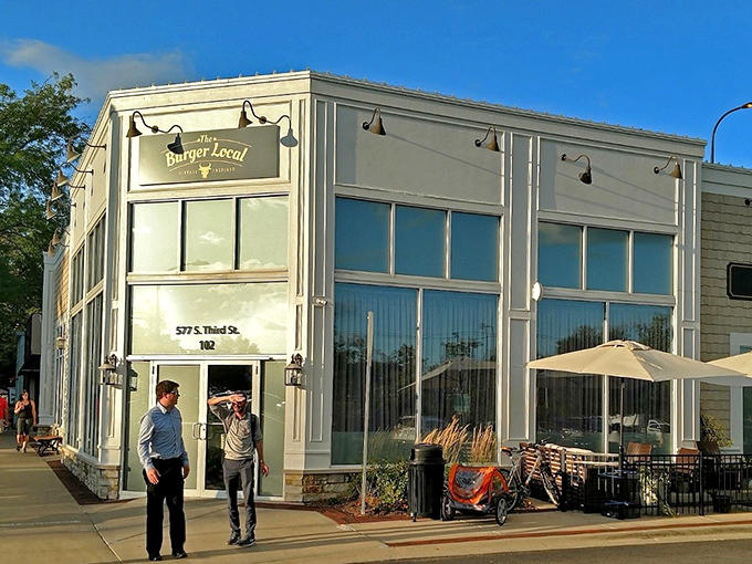 The corner location catches beautiful light, making the building look almost as appetizing as what's being served inside daily.
