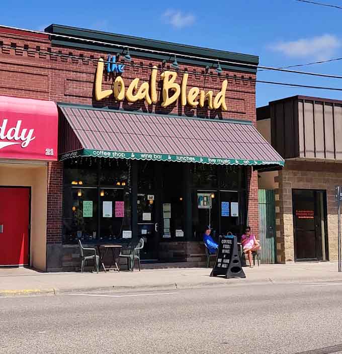 The corner location with outdoor seating offers prime people-watching real estate in downtown St. Joseph's charming streetscape year-round.