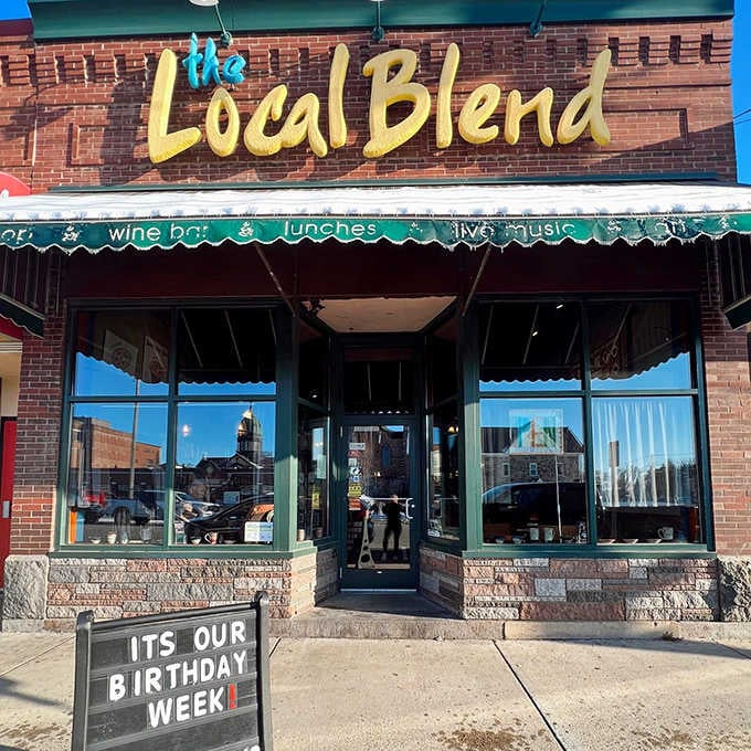 "It's our birthday week!" proclaims the sidewalk sign, inviting passersby to join the celebration at this beloved community cornerstone.