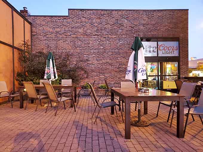 The brick patio offers that rare Minnesota pleasure of outdoor breakfast dining when the weather decides to cooperate with your plans.