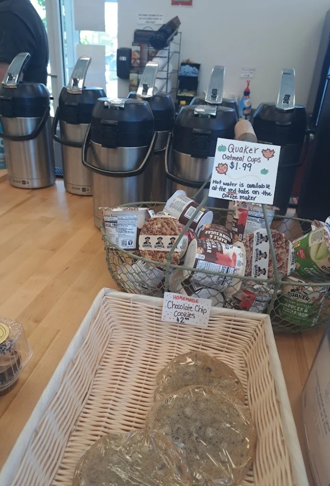 Morning fuel station with locally roasted coffee and homemade treats, the kind of breakfast setup that makes you skip the snooze button.