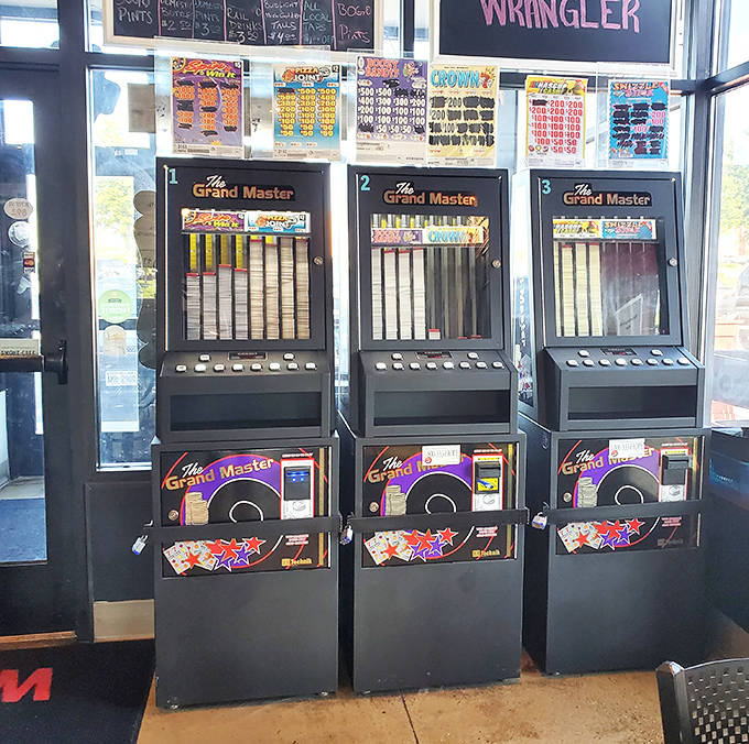 For those feeling lucky between bites, electronic gaming machines offer a chance to test your fortune while waiting for your automotive-inspired feast.