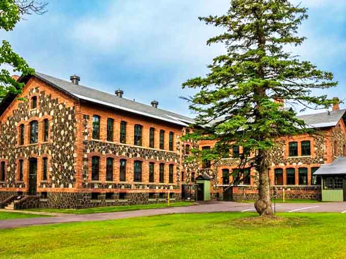 This impressive stone structure stands as testament to the region's industrial heritage, preserving the stories of those who shaped Houghton's unique character.