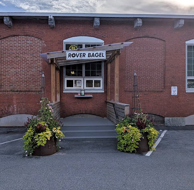 Even from the outside, Rover Bagel's charm is undeniable &ndash; that welcoming entrance practically whispering "come get a bagel" to passersby.