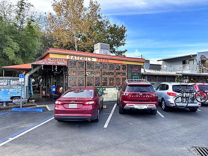 From the outside, Satchel's looks like the happiest building on the block&mdash;a colorful beacon of culinary joy in Gainesville's landscape.