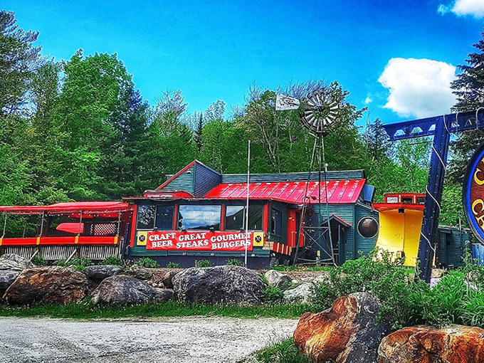 Against Vermont's green backdrop, Casey's red caboose stands out like a culinary beacon, promising memorable meals worth traveling miles to experience.