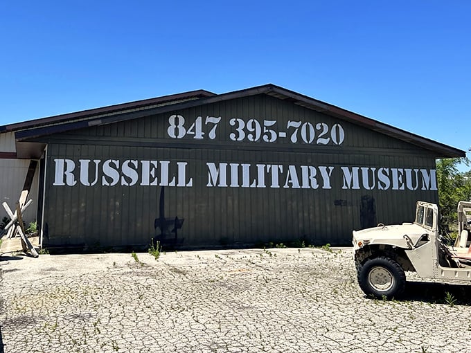 The museum's phone number prominently displayed – because history this good deserves to be shared with friends and family.