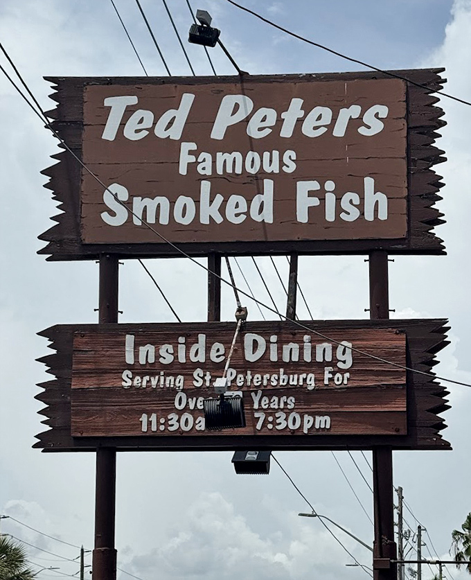 The iconic sign tells you everything you need to know &ndash; decades of serving St. Petersburg with smoky, fishy perfection.
