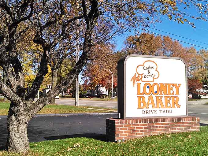 That sign isn't just giving directions, it's pointing the way to some of the best cinnamon rolls you'll ever experience.