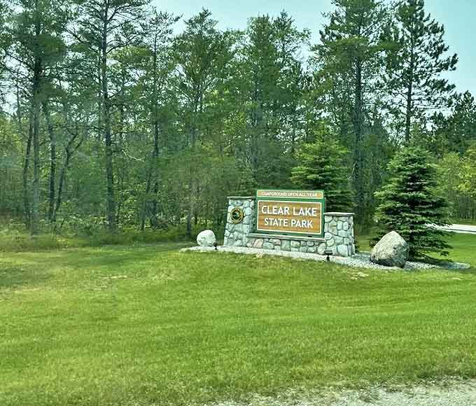 The welcoming stone entrance sign that signals you've arrived at your destination &ndash; and that everyday stress should now be left firmly behind you.