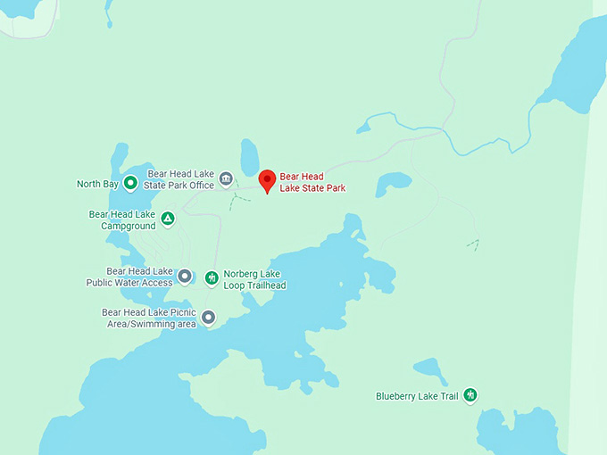 16. bear head lake state park (ely, mn) map