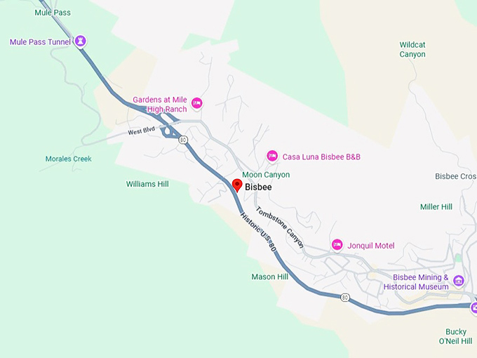 16. bisbee, arizona map