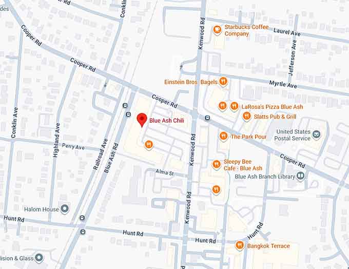 16. blue ash chili (kenwood rd suite 5, blue ash, oh) map