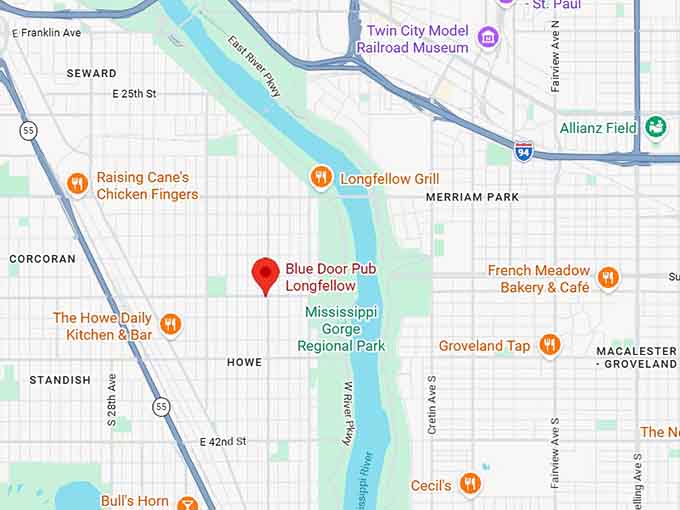 16. blue door pub longfellow map