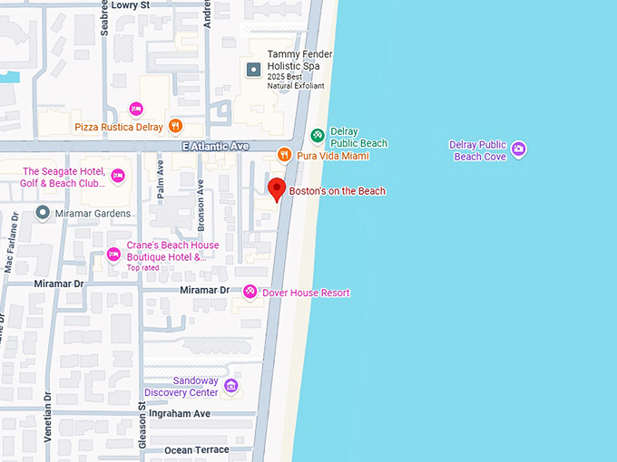 16. bostons on the beach (delray beach, fl) map