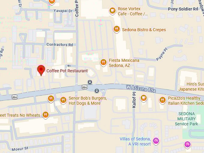 16. coffee pot restaurant map