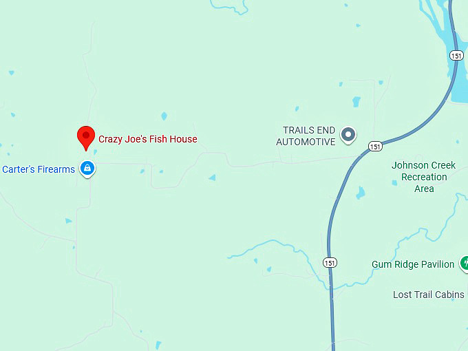 16. crazy joe's fish house (ava, il ) map