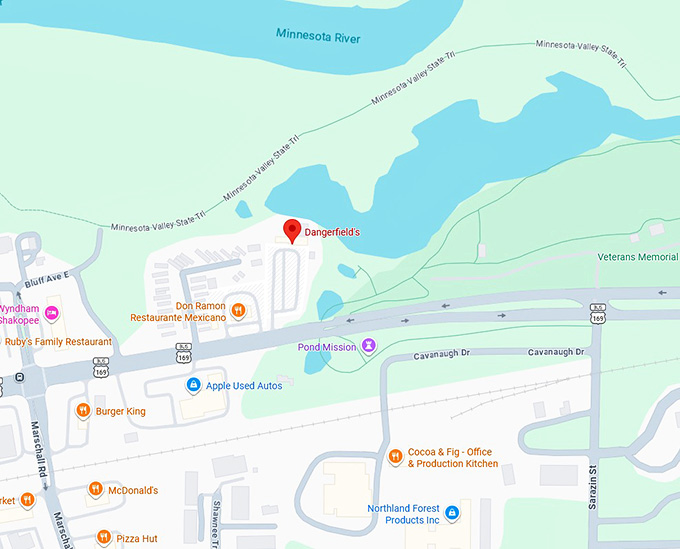 16. dangerfield's shakopee, mn map