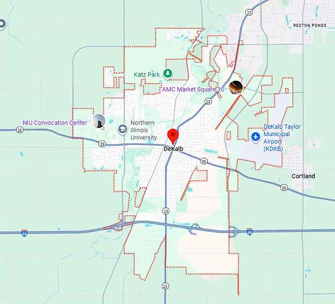 16. dekalb, illinois map