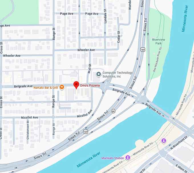 16. dino's pizzeria (239 belgrade ave, north mankato, mn 56003, united states) map