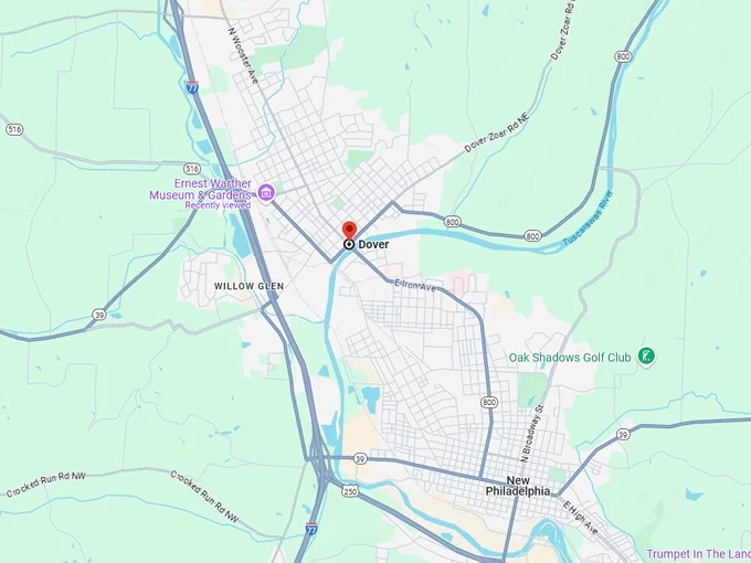 16. dover ohio 10 map