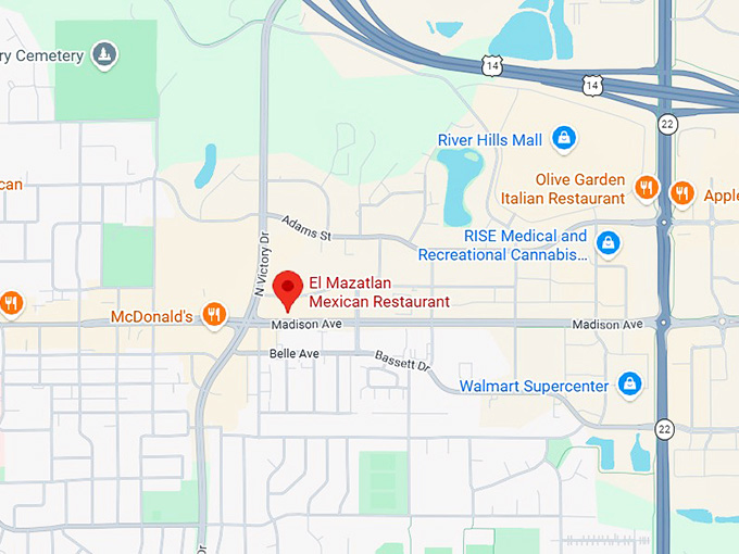 16. el mazatlan mexican restaurant map