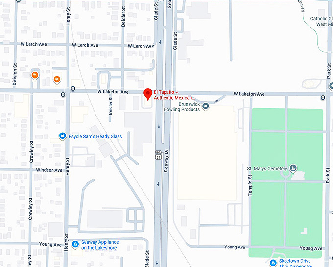 16. el tapatio ~ authentic mexican restaurant & bar map