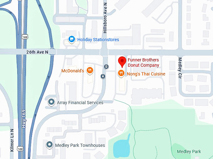 16. funner brothers donut company map