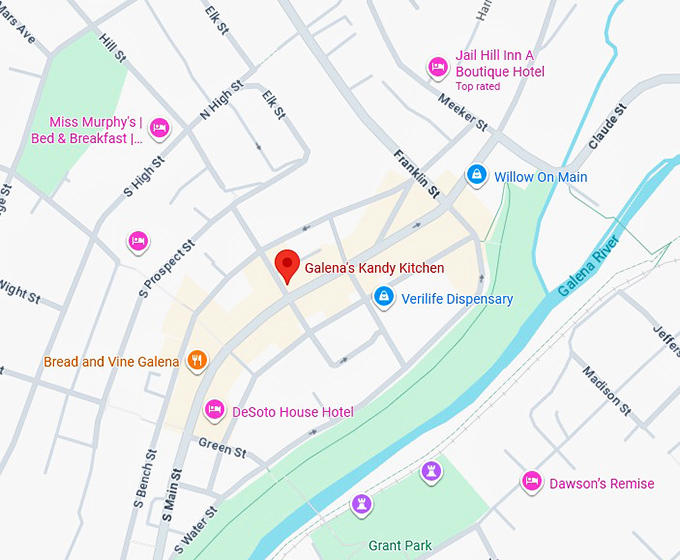 16. galena's kandy kitchen (galena, il) map