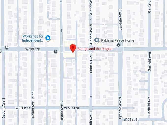 16. george and the dragon (minneapolis, mn) map