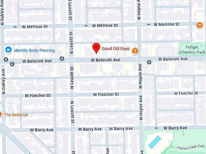 16. good old days (chicago, il) map