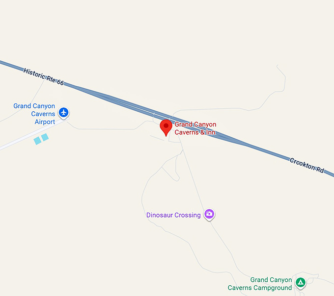 16. grand canyon caverns & inn map