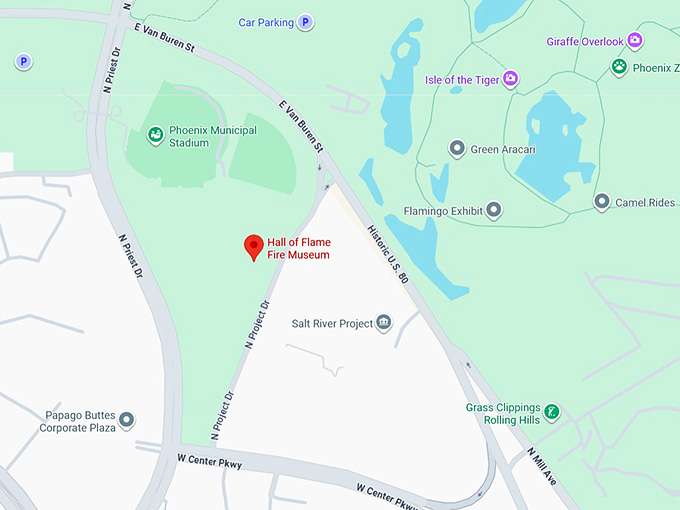 16. hall of flame museum of firefighting (phoenix) map