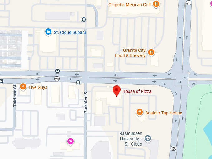 16. house of pizza 2nd st s, st cloud, mn map