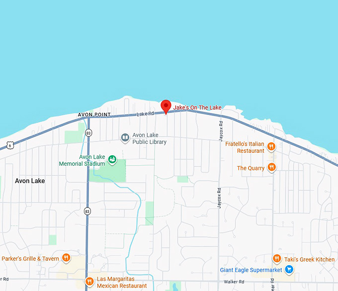 16. jake's on the lake map