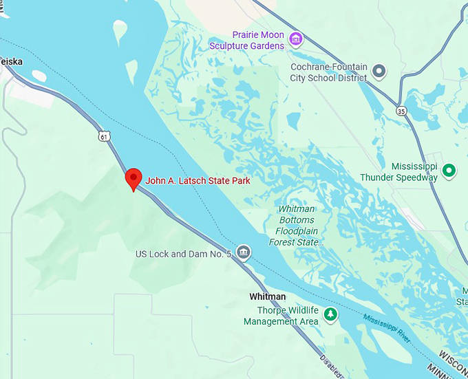 16. john a. latsch state park (minnesota city, mn) map