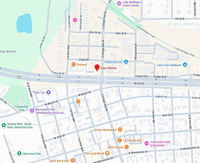 16. kay's kitchen (st joseph, mn) map