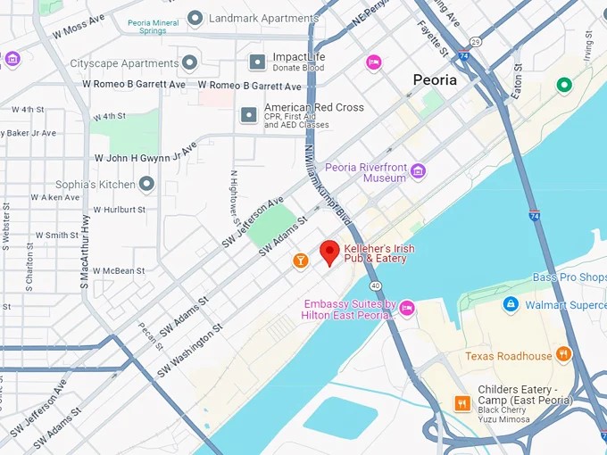 16. kellehers irish pub eatery 10 map