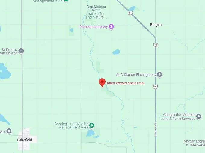 16. kilen woods state park 10 map