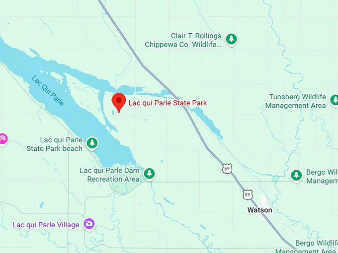 16. lac qui parle state park map