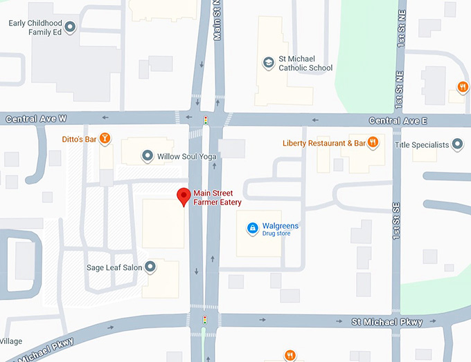 16. main street farmer eatery st michael, mn map