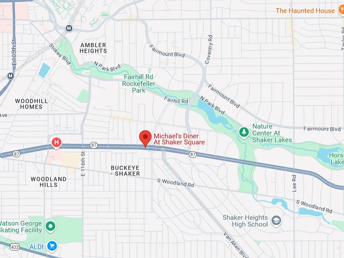 16. michaels diner at shaker square 10 map